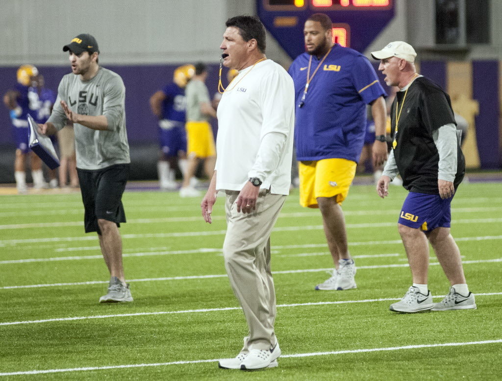 LSU football coach Ed Orgeron is a happy camper – LSU Football Report