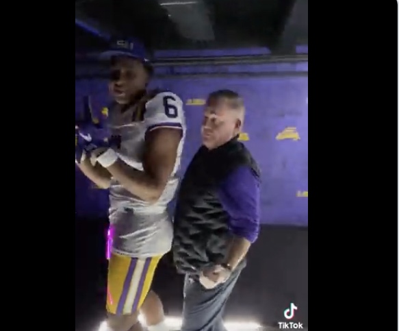 LSU football coach Brian Kelly goes viral again with another awkward ...